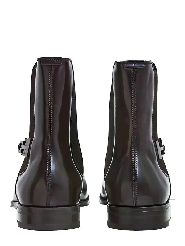 FERRAGAMO Buckle Ankle Boots - Brown