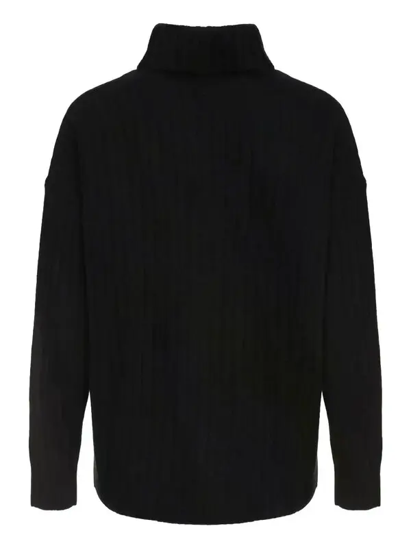Max Mara Ribbed Turtleneck Sweater - Black