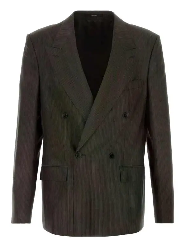 Gucci Pinstripe Double-breasted Blazer - Brown