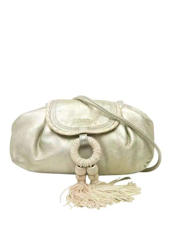 Loewe 2000-2010 Mini Metallic Nappa Tassel Crossbody Bag - Gold