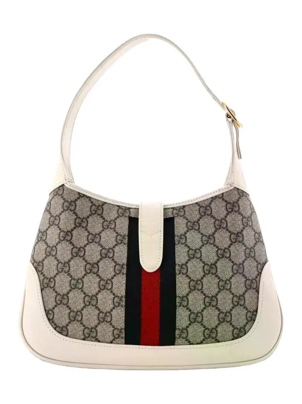 Gucci Jackie 1961 Gg Coated Canvas Small Hobo Bag - Brown