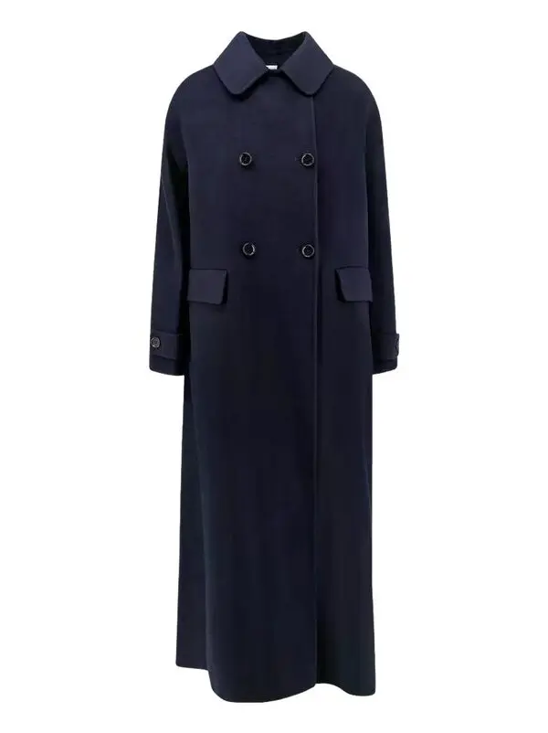 Aspesi Double-breasted Coat - Blue