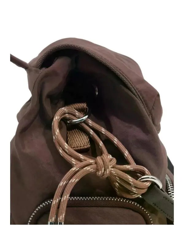 Bimba Y Lola Large Mocha Nylon Pocket Backpack - Brown