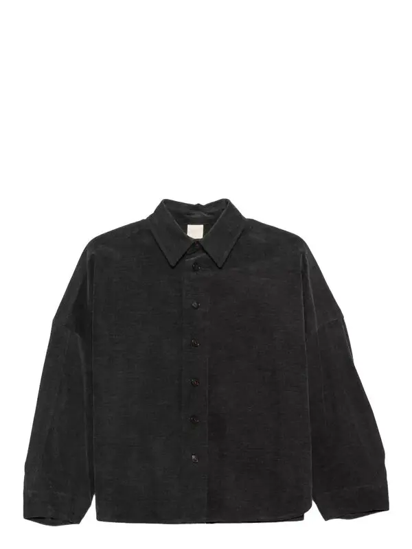 Soh Corduroy-effect Long-sleeve Shirt - Grey