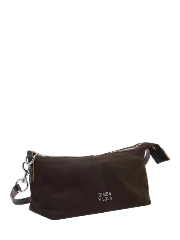 Bimba Y Lola Small Dark Coated Crossbody Bag - Brown