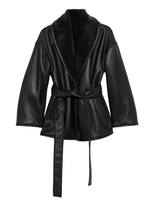 JOSEPH Manu Belted Coat - Black