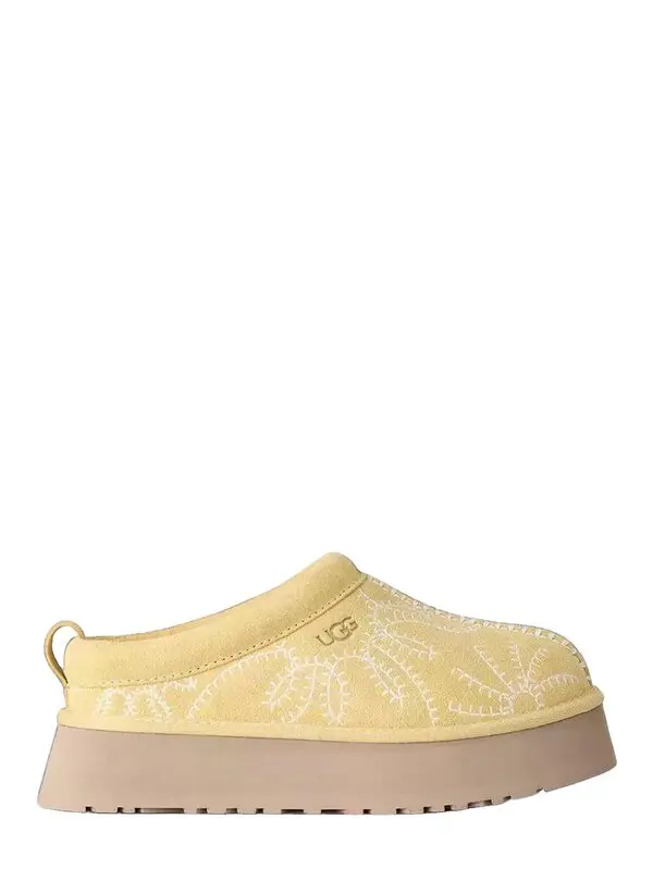 UGG Tazz Botanic Embroidered Platform Mules - Yellow