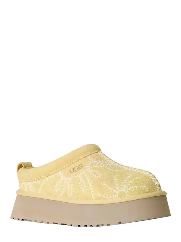 UGG Tazz Botanic Embroidered Platform Mules - Yellow