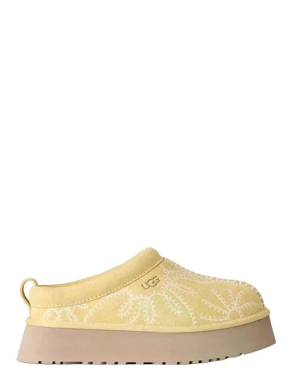 UGG Tazz Botanic Embroidered Platform Mules - Yellow
