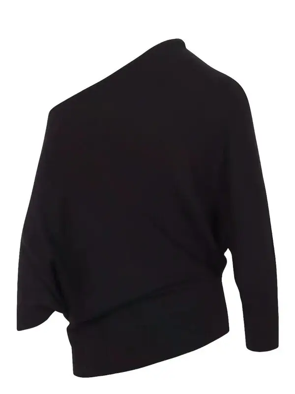 JOVONNA Liana One-shoulder Sweater - Black