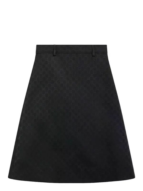 Gucci Gg Supreme A-line Midi Skirt - Black