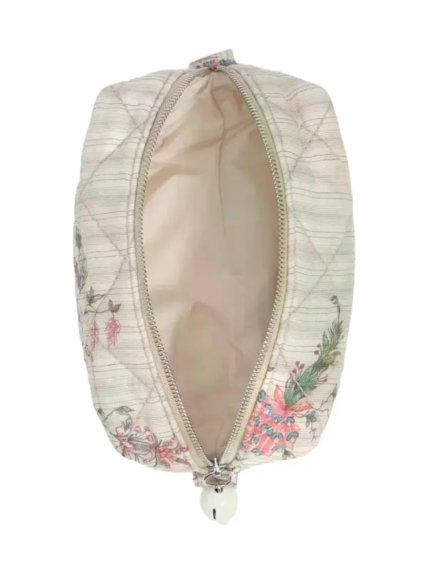 Bimba Y Lola Romantic Sweet Birds Small Cotton Make-up Case - Neutrals