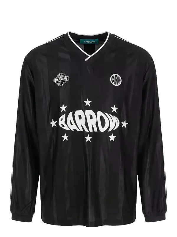 BARROW Graphic-print Long-sleeve T-shirt - Black