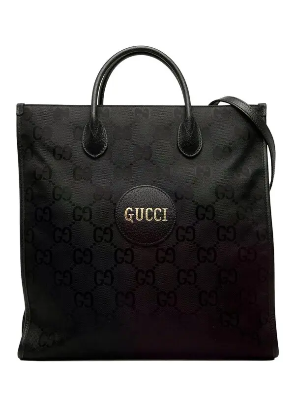 Gucci 2000-2015 Medium Gg Nylon Off The Grid Convertible Tote Satchel - Black