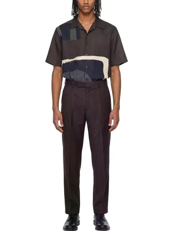 COSTUMEIN Vincent Pleated Straight-leg Trousers - Brown