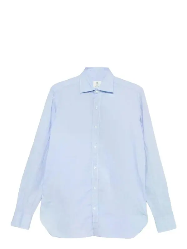LUIGI BORRELLI Rio Spread-collar Shirt - Blue