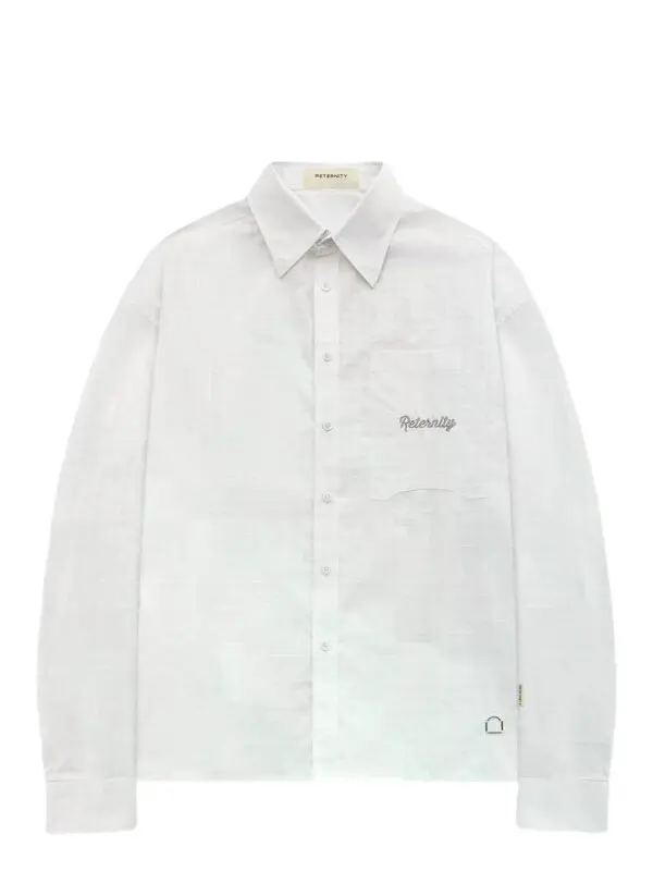 RETERNITY Eclat Logo-embroidered Shirt - White