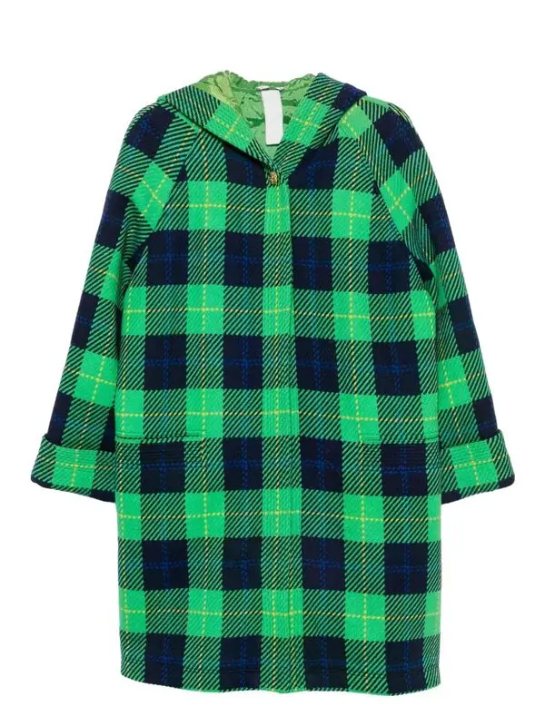 Versace 1990s Hooded Coat - Green