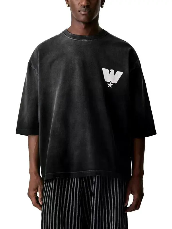 WILLY CHAVARRIA Fashion Service Assoc. Big Box Oversized T-shirt - Black