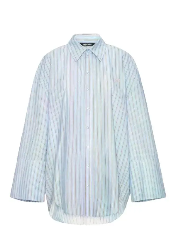 ROTATE BY BIRGER CHRISTENSEN Poplin Oversized Shirt - Blue