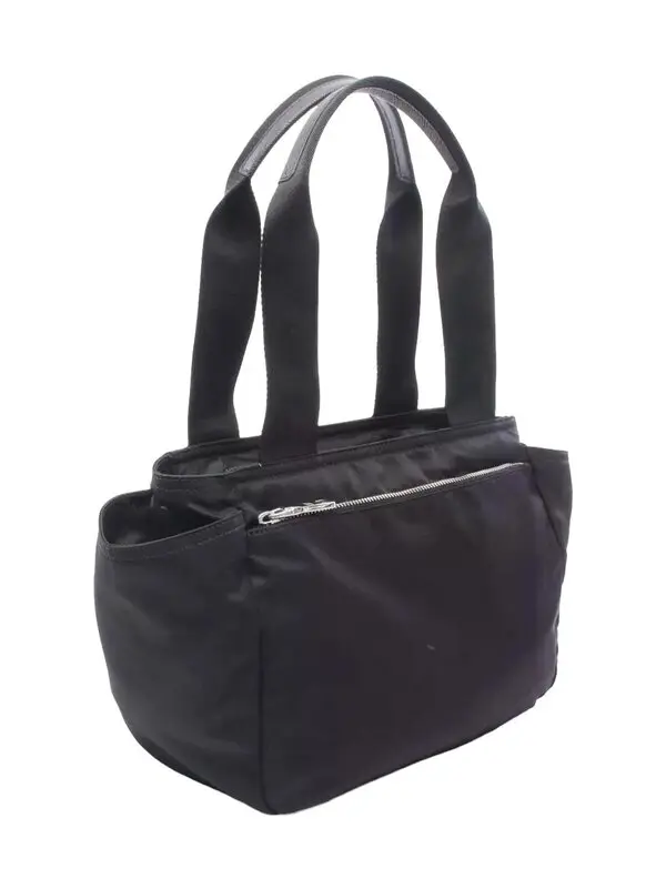 Prada 2013-2026 Saffiano Trimmed Tessuto Satchel - Black