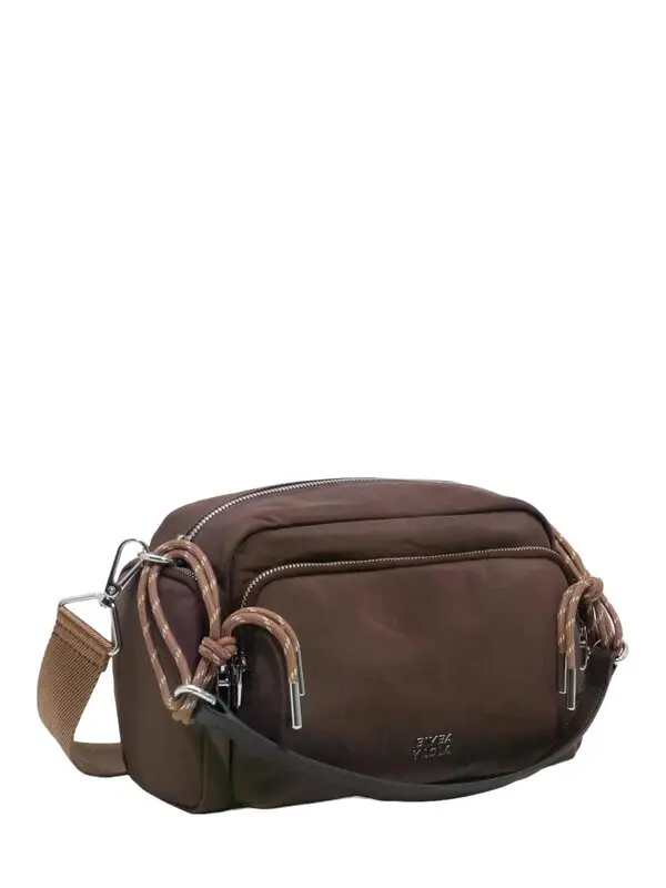 Bimba Y Lola Large Mocha Nylon Pocket Crossbody Bag - Brown