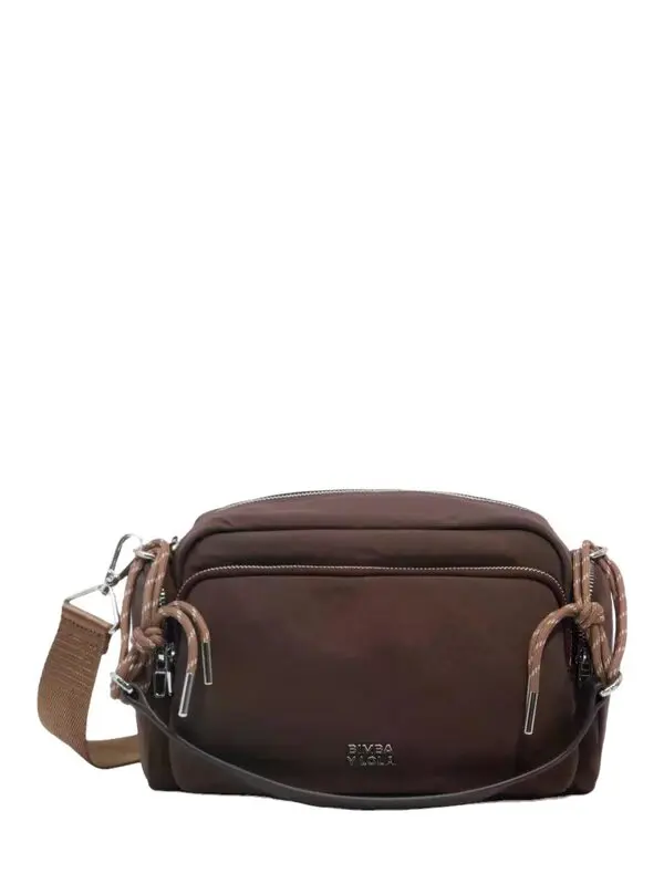 Bimba Y Lola Large Mocha Nylon Pocket Crossbody Bag - Brown