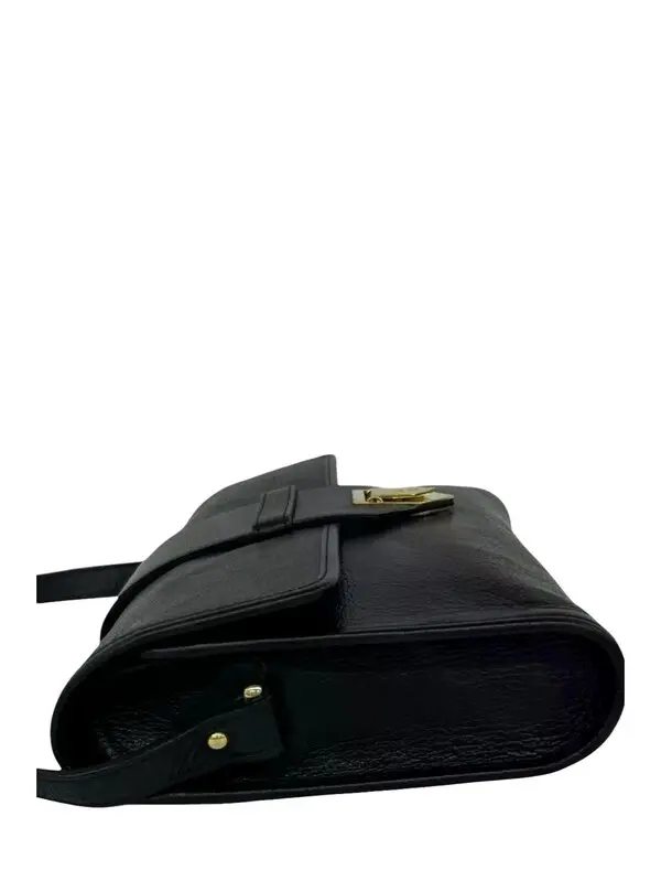 Saint Laurent 1980-1990 Leather Crossbody Bag - Black