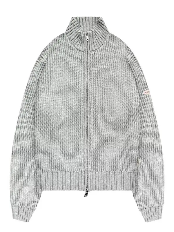 RETERNITY L'atelier Line Ribbed-knit Cardigan - Grey