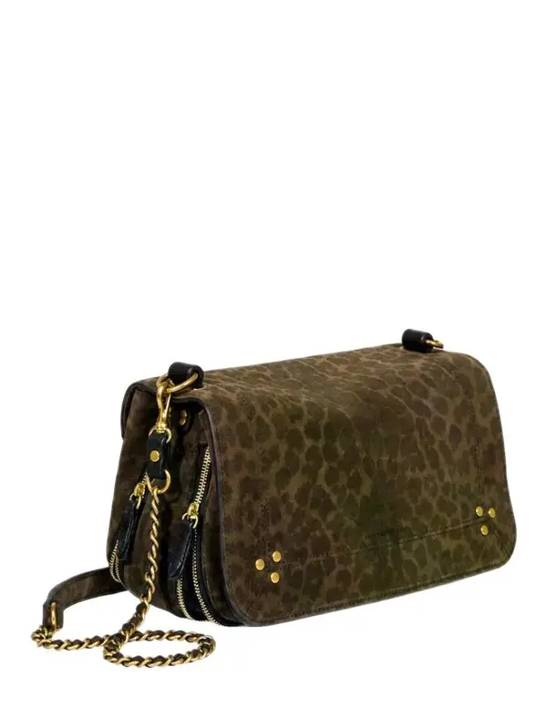 Jérôme Dreyfuss Bobi Leopard-print Shoulder Bag - Brown