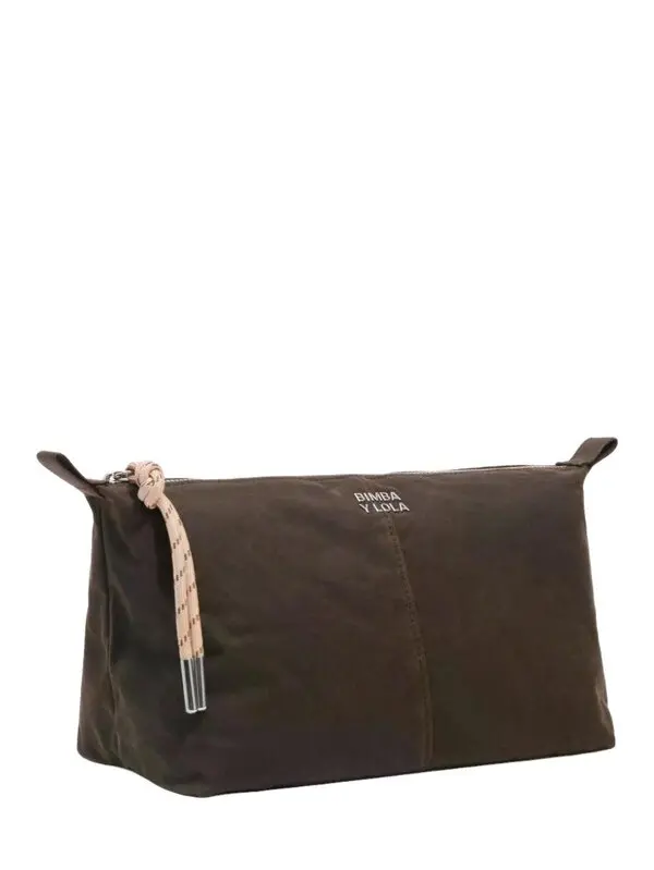 Bimba Y Lola Large Dark Coated Make-up Case - Brown
