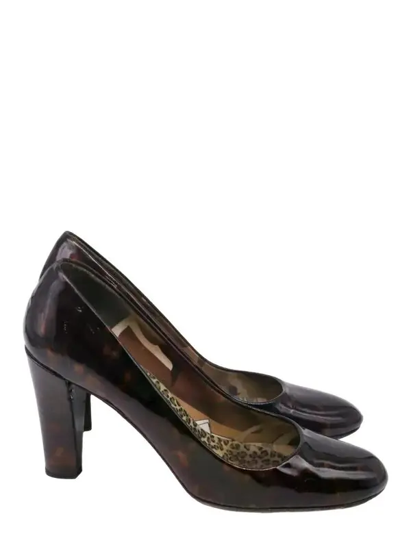 STUART WEITZMAN Tortoiseshell Patent Leather Pumps - Brown