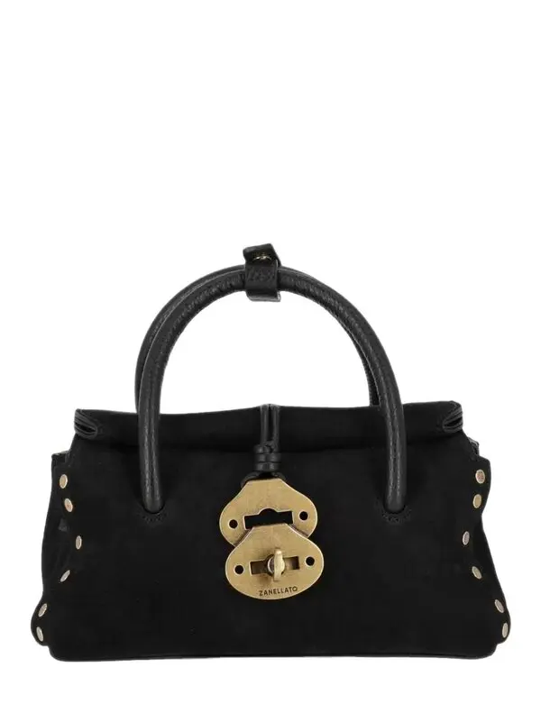 ZANELLATO Dotta Jones Studded Leather Tote Bag - Black