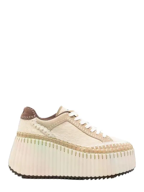 Chloé Nama Platform Sneakers - Neutrals