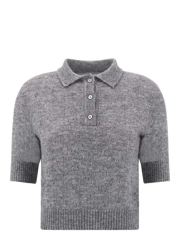 Paul & Shark Alpaca Blend Polo Shirt - Medium Grey