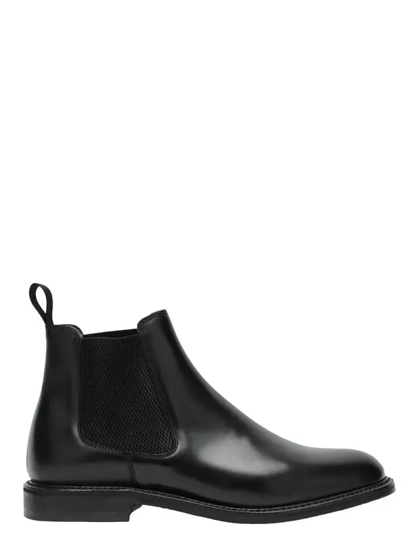 BERWICK 1707 Leather Chelsea Boots - Black