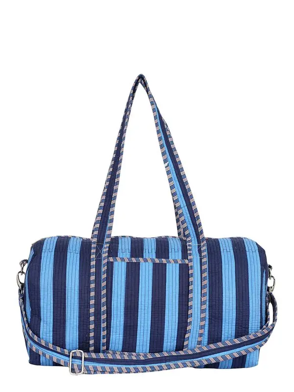 CYC The Striped Cotton Weekender Navy - Black
