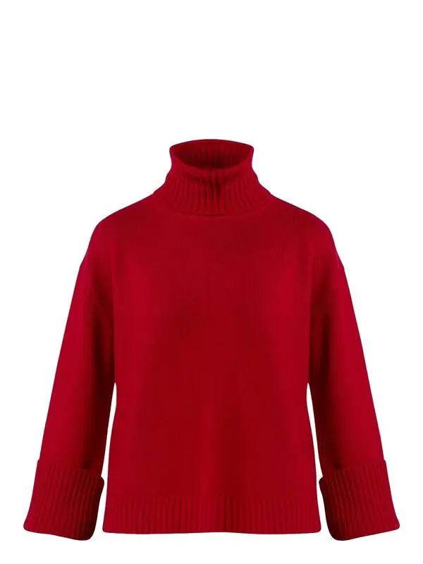 HELEN MCALINDEN Carol Chunky Ruby Cashmere Roll-neck Sweater - Red