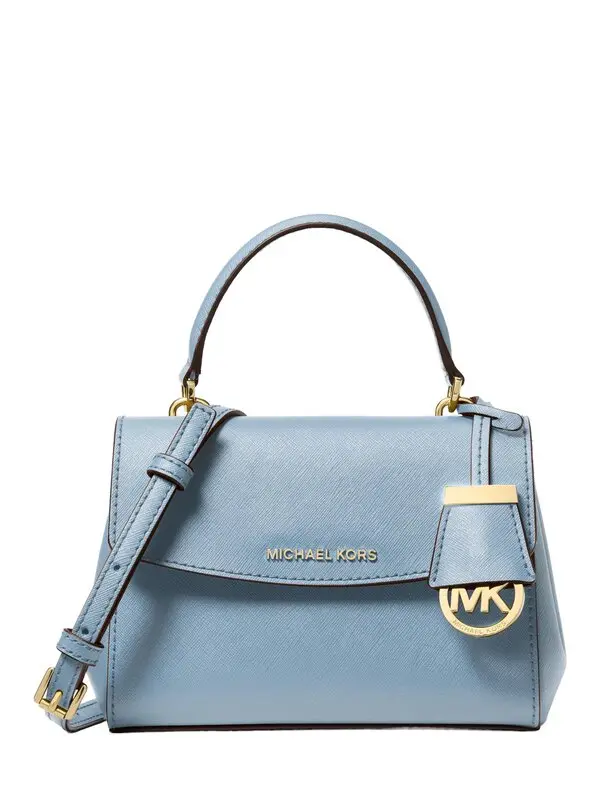 Michael Kors Ava Extra-small Saffiano Leather Crossbody In By - Blue
