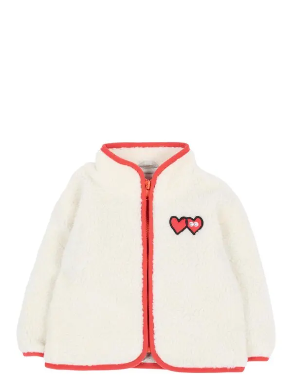 Stella McCartney Heart-patch Fleece Jacket - Ivory