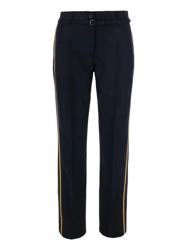 Dries Van Noten Belted Side-stripe Pants - Black