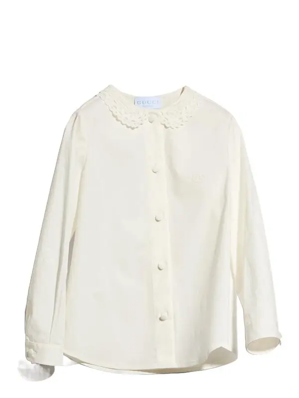 Gucci Lace-collar Shirt - White