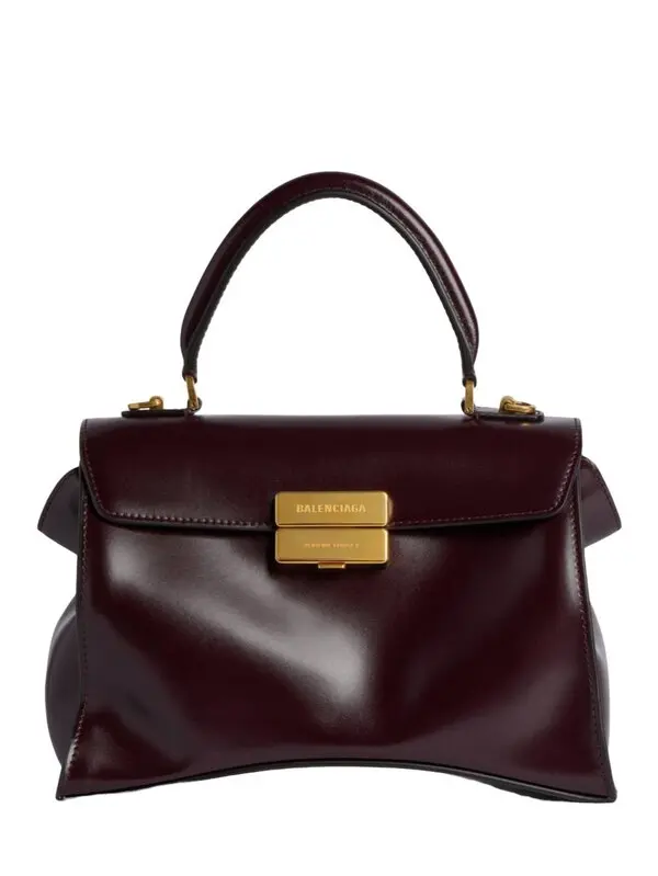 Balenciaga Hourglass Avenue Top Handle Bag Small - Raisin