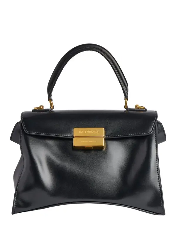 Balenciaga Hourglass Avenue Small Handbag - Black