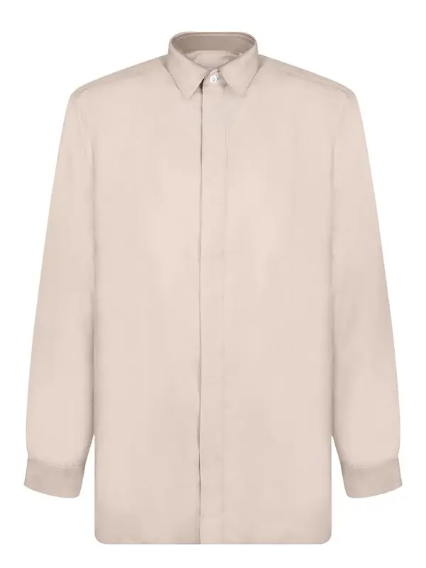LARDINI Flynn Silk Shirt - Beige