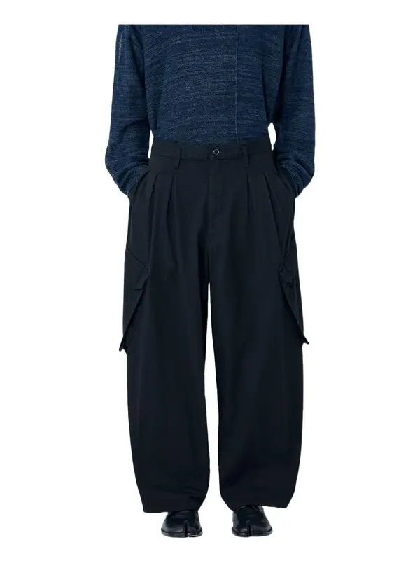Yohji Yamamoto Casual Trousers With Belt Loops - Black