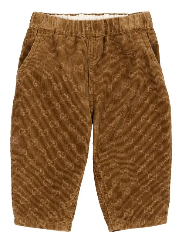 Gucci Gg Corduroy Trousers - Brown