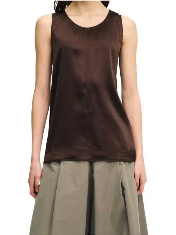 PANICALE Silk Top - Ebony