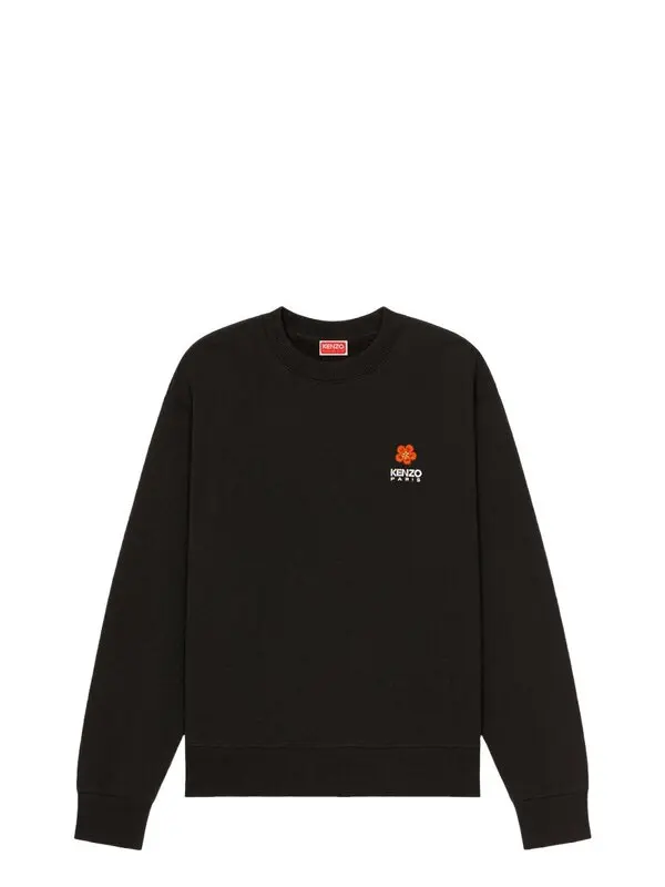 Kenzo Logo-embroidered Crewneck Sweatshirt - Black