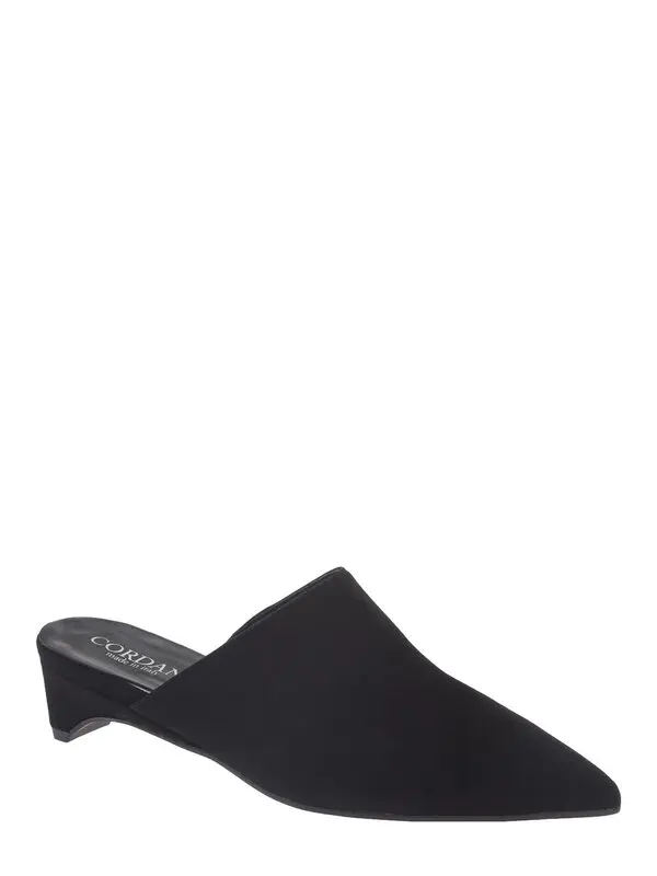 Cordani Rowan Suede Kitten Heel Mule - Nero